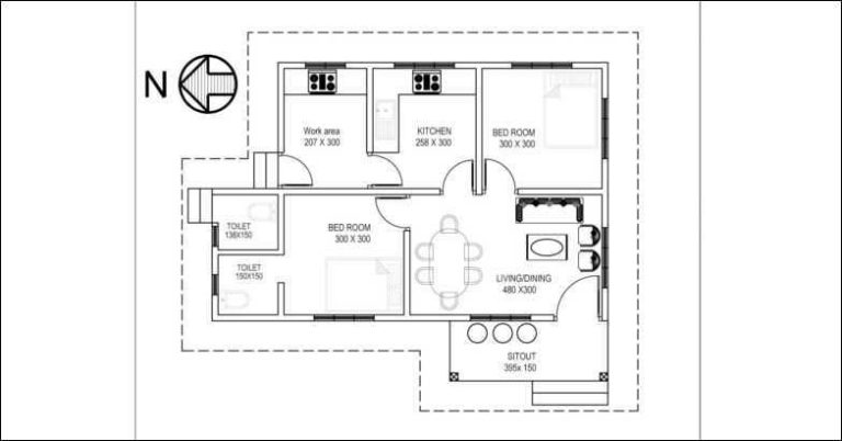 700 Square Feet 2 Bedroom Low Budget Home Design For 10 Lac and Plan ...