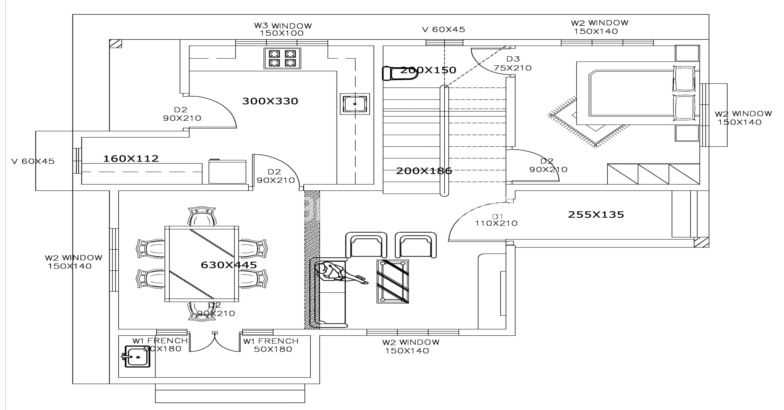1400 Square Feet 4 Bedroom Double Floor Modern Home Design and Plan ...