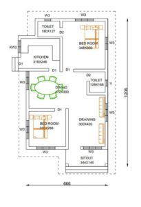850 Square Feet 2 Bedroom Single Floor Low Budget Home Design and Plan ...